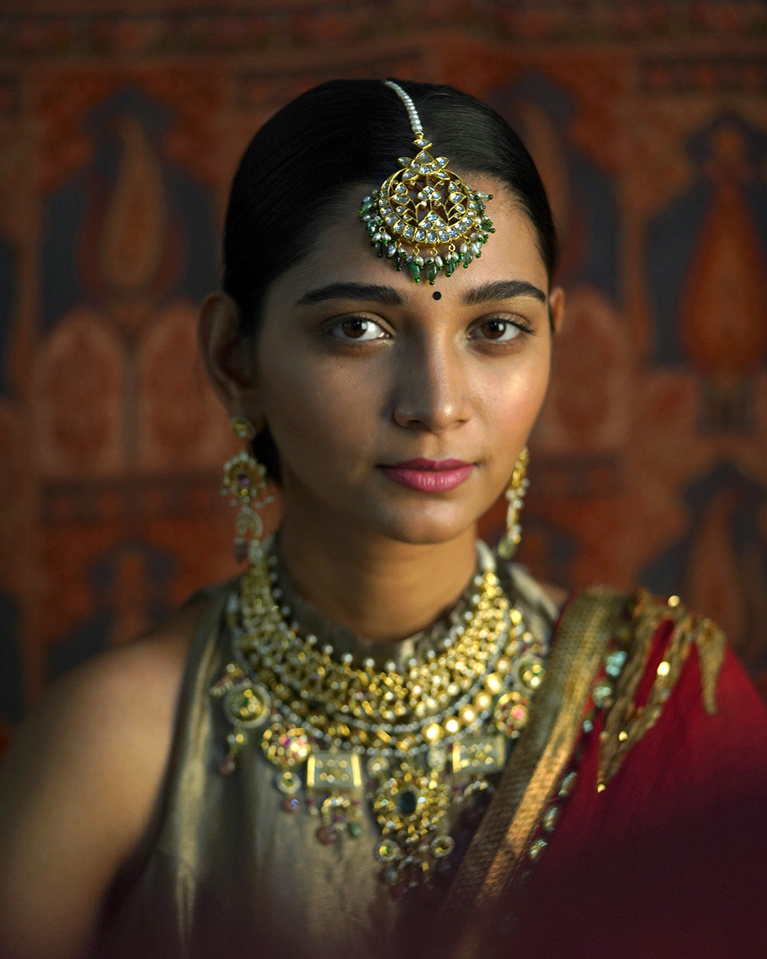 Medha Polki and Pearl Gold Maangtika – Artisanal Fine Jewellery | AURUS